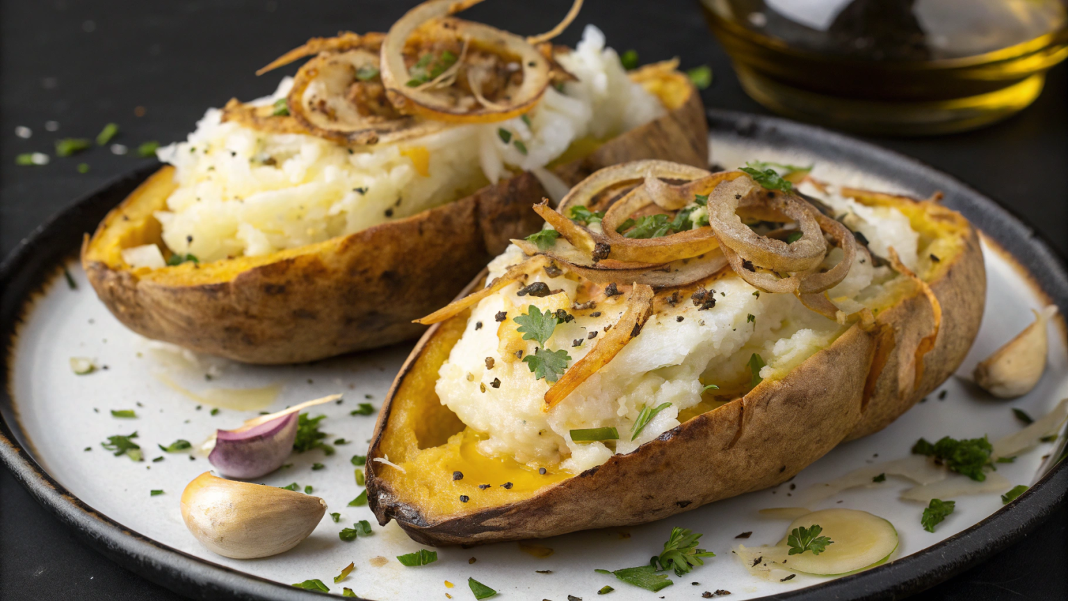 Batata Doce Recheada com Bacalhau Assado - Paleo, Sem Glúten - Mamã Paleo